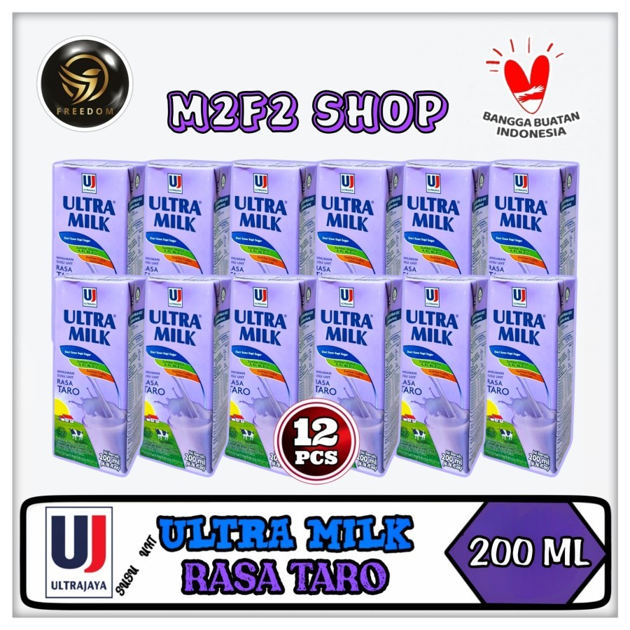 Jual Susu Ultra Milk Rasa Taro Kotak UHT - 200 ml (Kemasan 12 Pcs ...