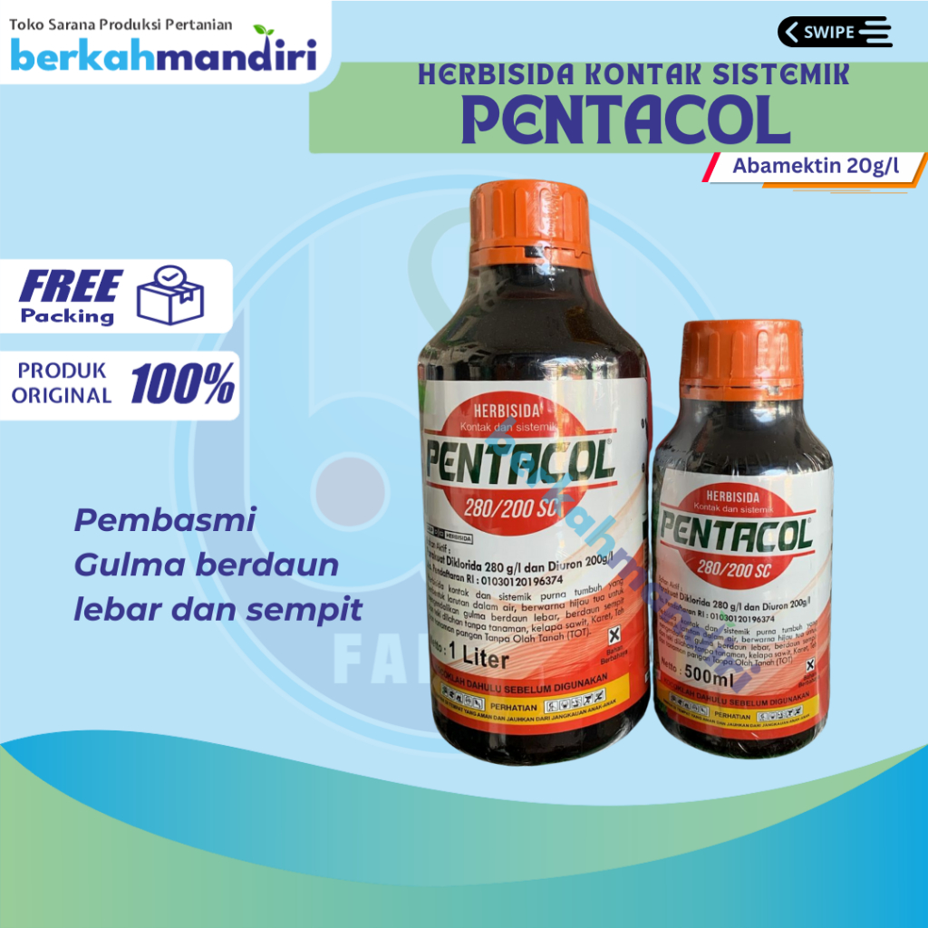 Jual Herbisida Pentacol 280/200SC 1 Liter Obat Pembasmi Rumput | Shopee ...
