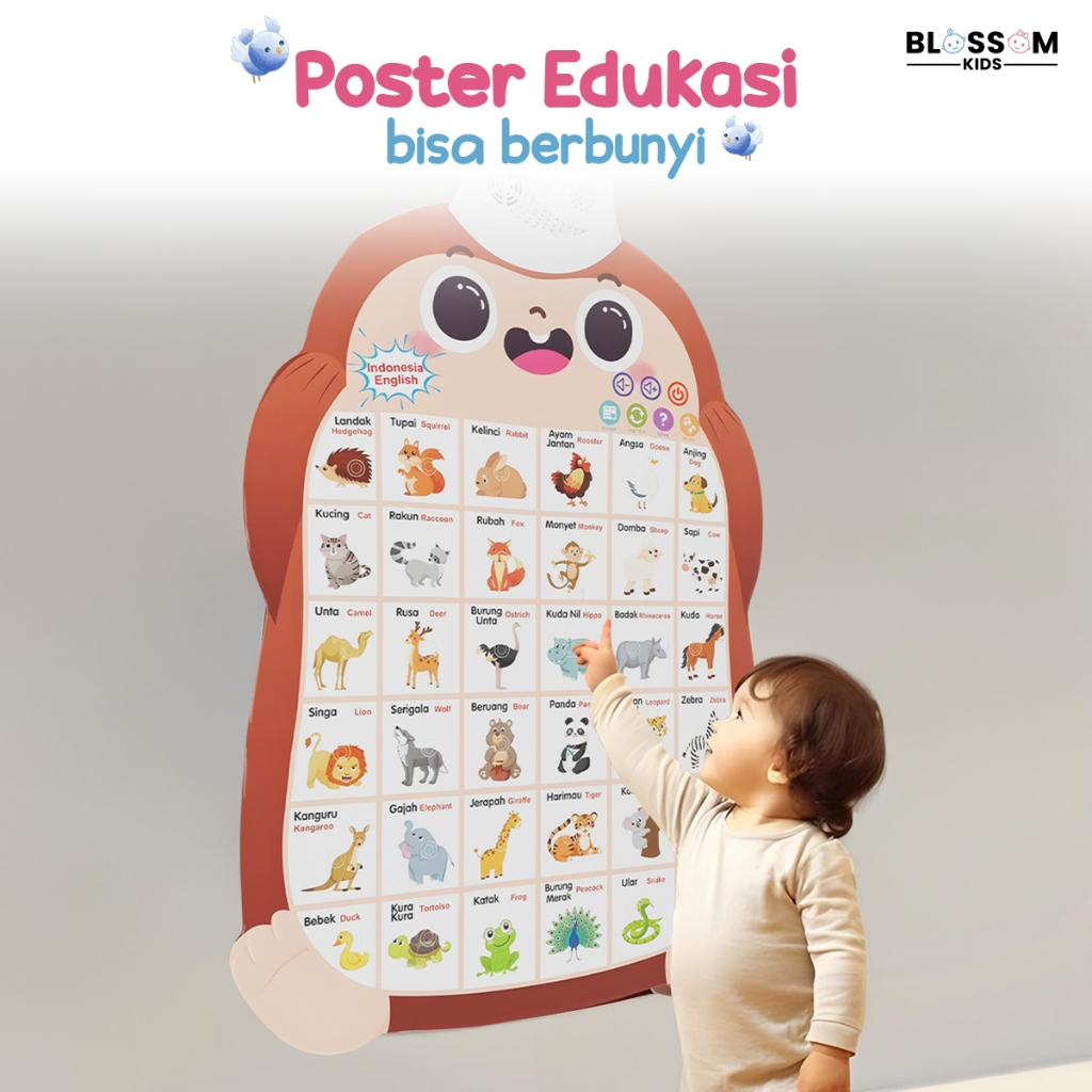 Jual Poster Edukasi Suara Bahasa Indonesia Bermain Sambil belajar ...