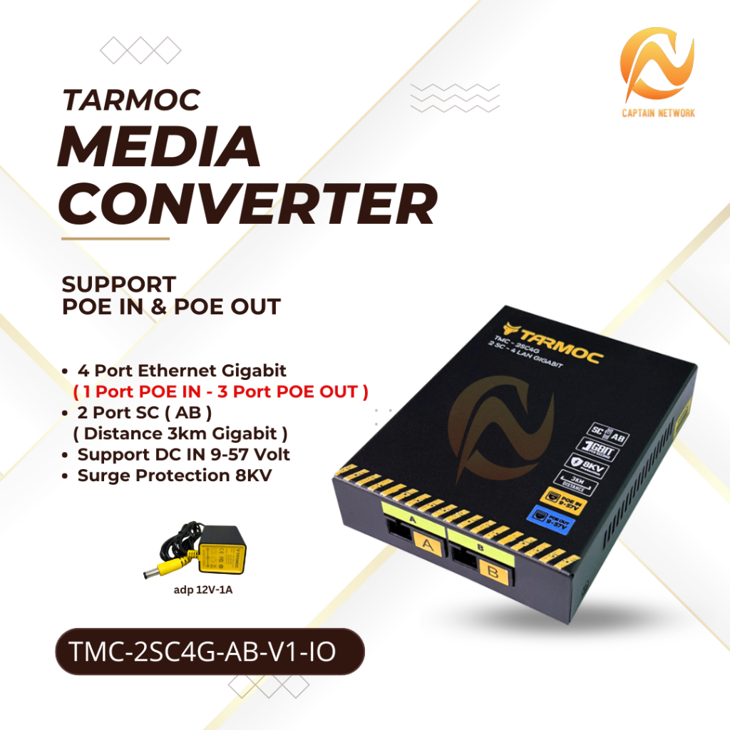 Jual Tarmoc TMC-2SC4G-AB-V1-IO | Switch 4 Port Gigabit POE + 2 SC FO ...