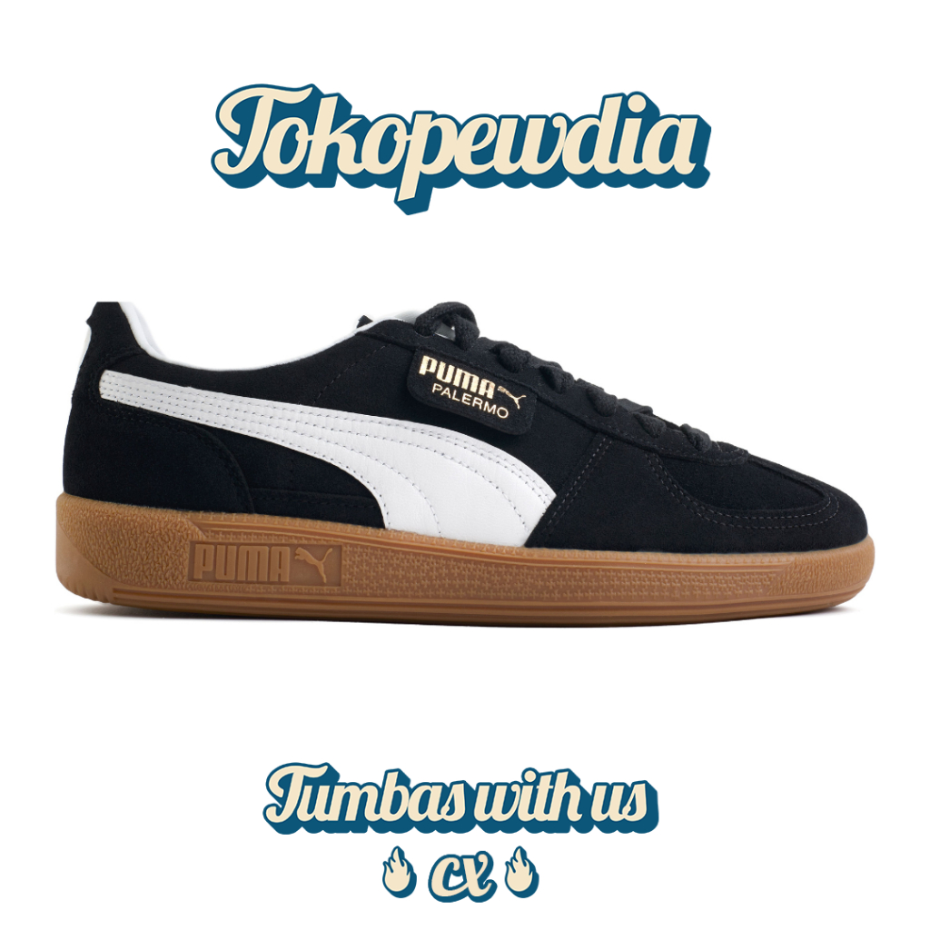 Jual Puma Palermo Suede Black White Gum | Shopee Indonesia