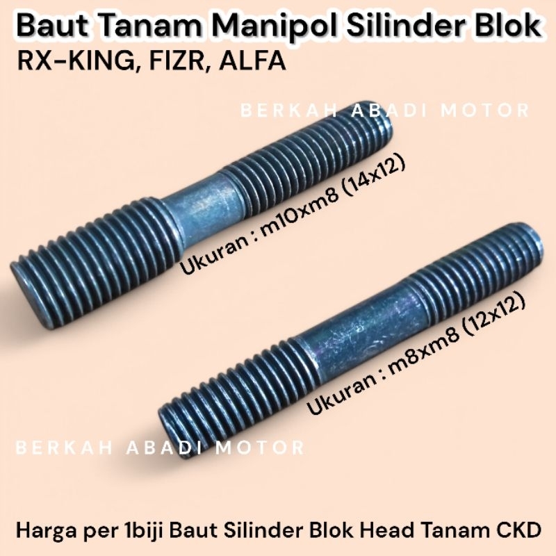 Jual Baut Tanam Blok 12x12 12x14 | Silinder m8 m12 Rx King S Rxk Rxs ...