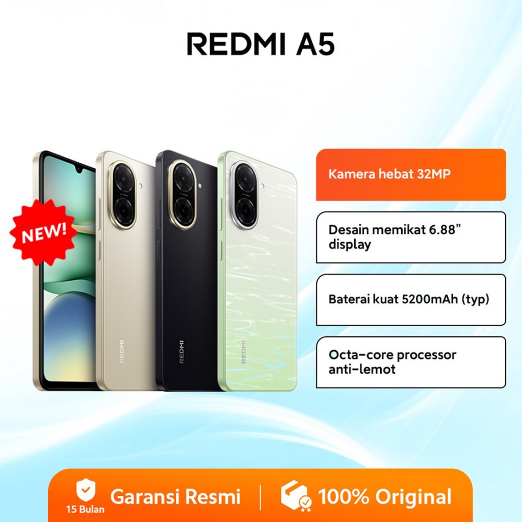 Jual Xiaomi Redmi A5 4/128GB Kamera 32MP | Layar 6.88" | Baterai ...