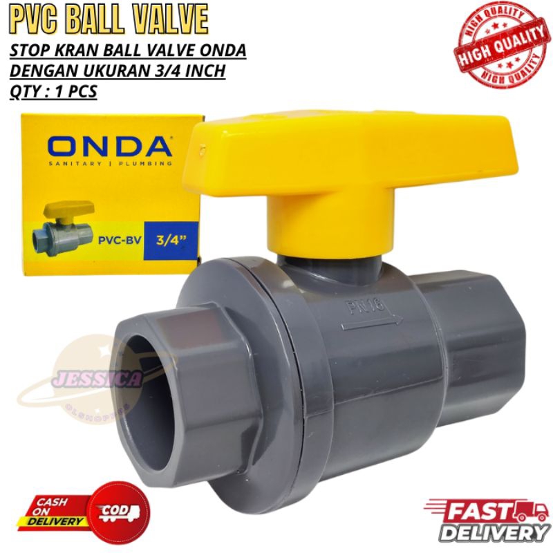 Jual STOP KRAN PVC ONDA 3/4" BALL VALVE ONDA 3/4"/BALL VALVE STOP KRAN ...