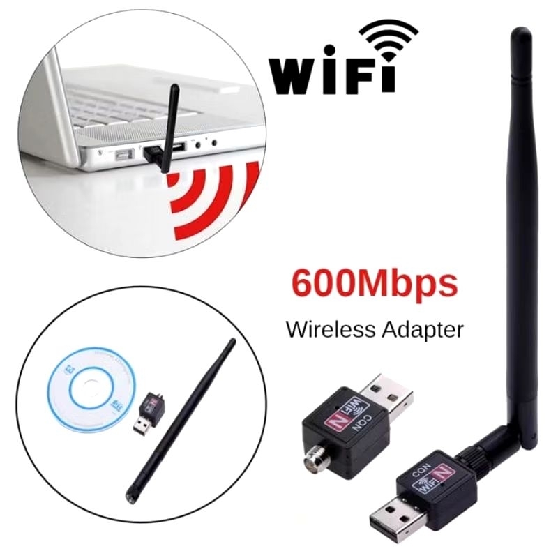 Jual USB WIFI 600MBPS + ANTENA WIRELESS ADAPTOR 802.IIN 600 MBPS ANTENA ...