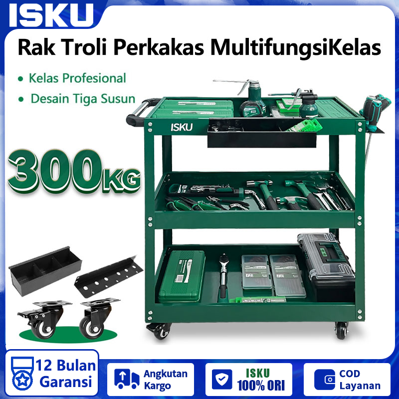 Jual ISKU Rak Troli Perkakas Multifungsi 3 Susun Trolly Trolley Alat ...