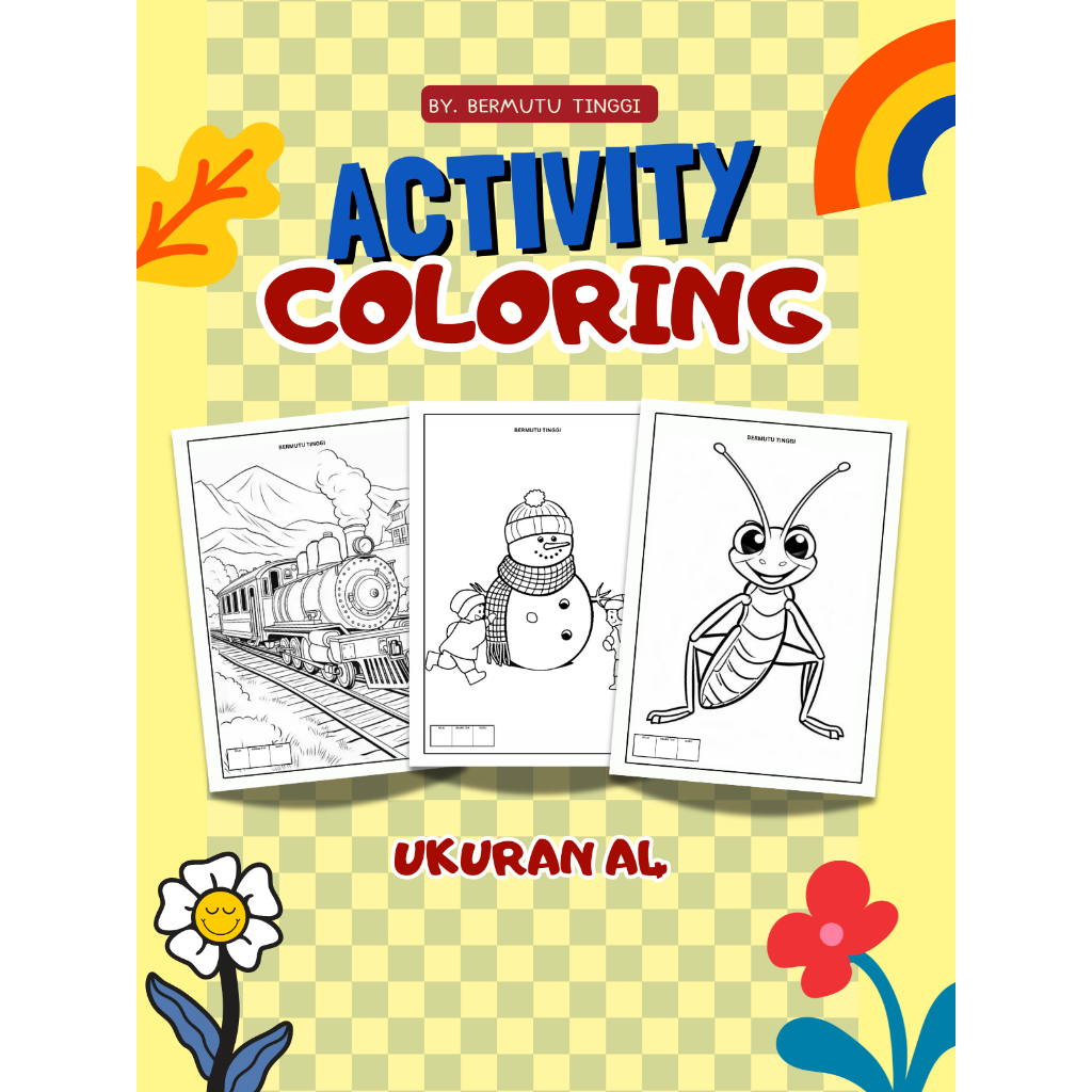 Jual Buku Aktivitas Worksheet Mewarnai untuk Anak 10 Lembar Ukuran A4 ...