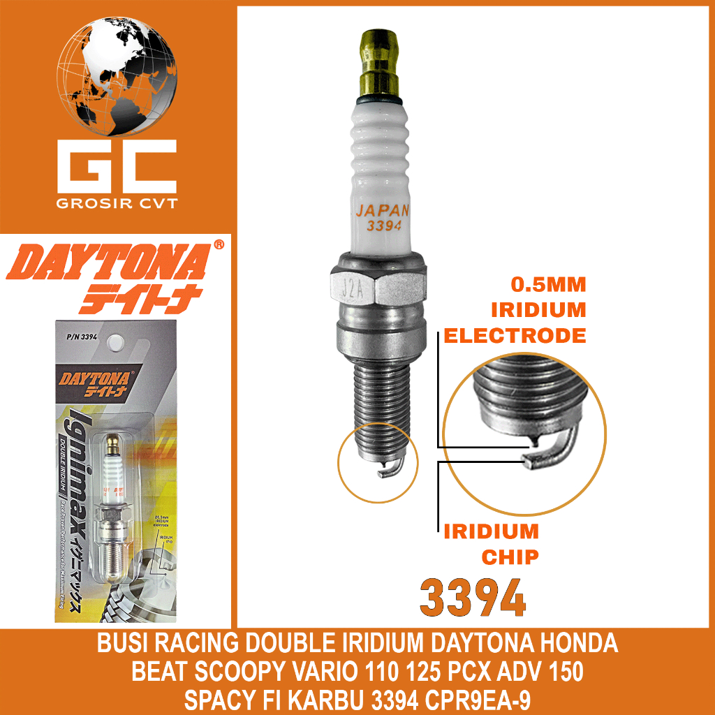 Jual Busi Racing Iridium Beat Vario Karisma Supra X 125 Scoopy Verza PCX New MegaPro Genio ...