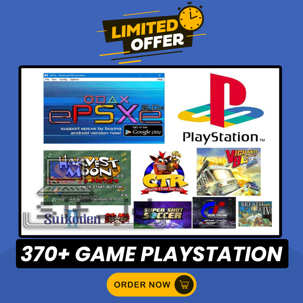 Jual Paket 370 Game PS 1 Playstation 1 PSX PS1 ePSXe Premium Update Play Station | Shopee Indonesia