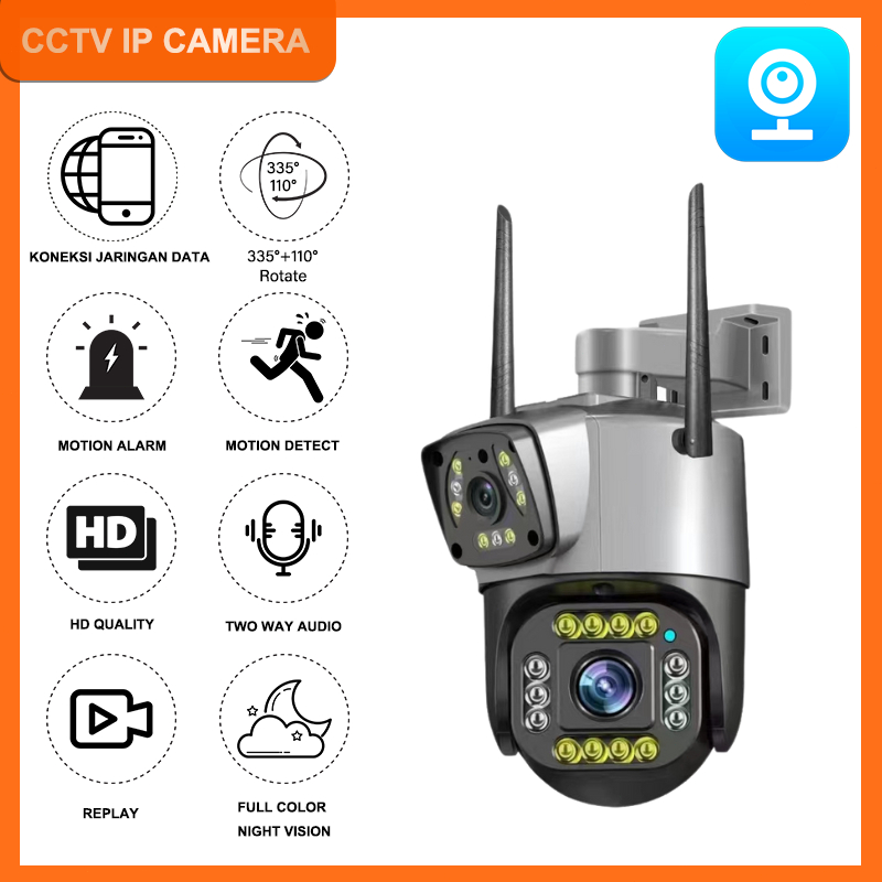 Jual V380 Pro CCTV Camera Dual Lens WiFi Wireless Outdoor Ip Security ...