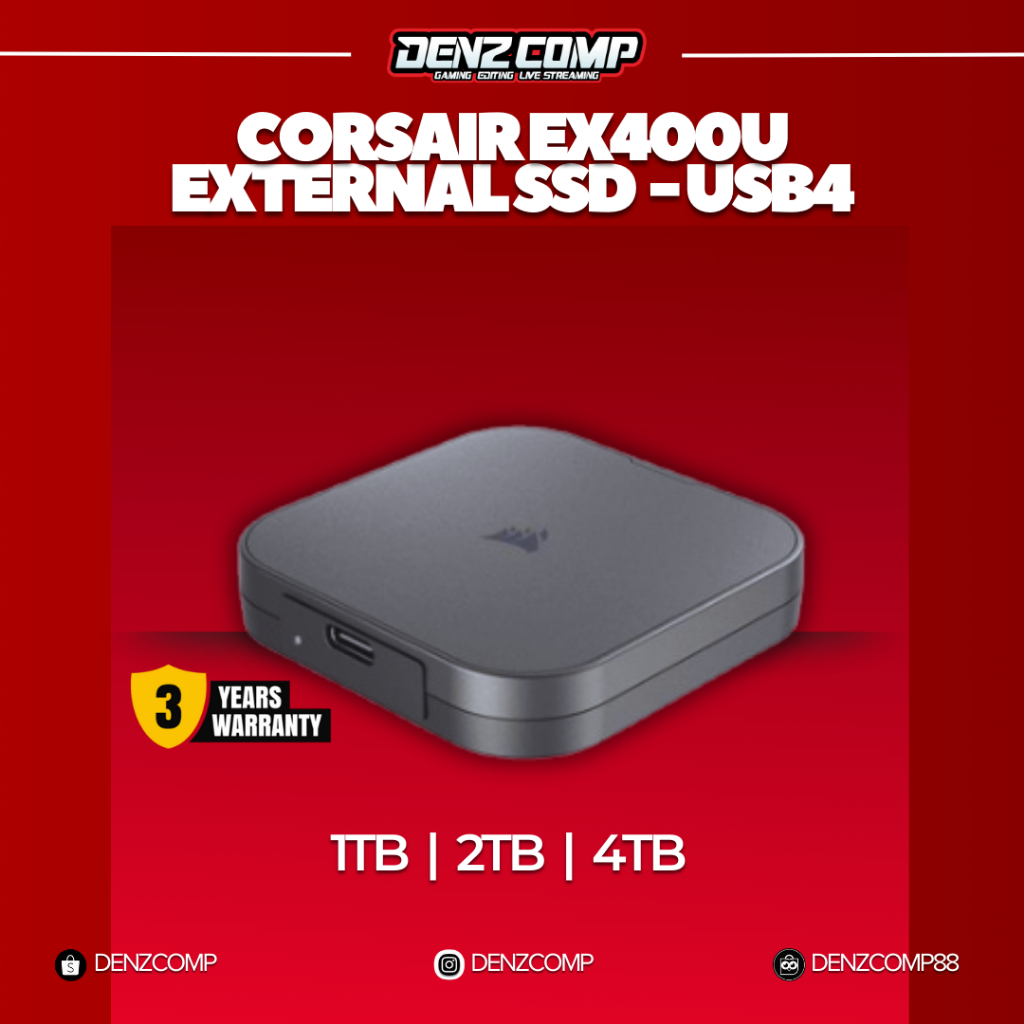 Jual CORSAIR EX400U 1TB | 2TB | 4TB USB4 External SSD | Shopee Indonesia