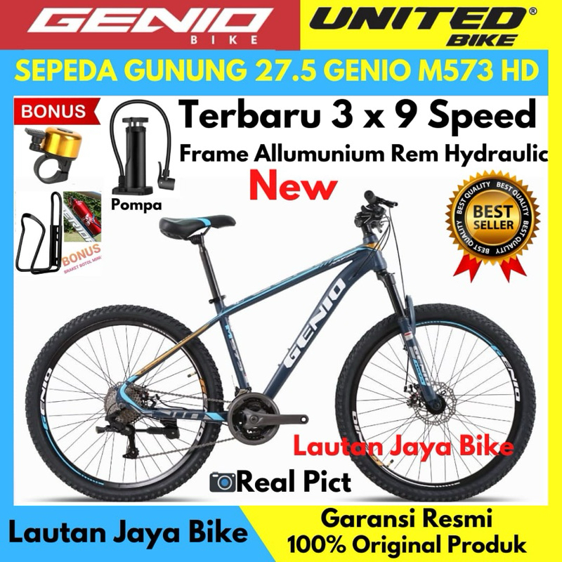 Jual SEPEDA GUNUNG MTB 27.5 GENIO M573 FRAME ALLOY Rem Hydraulic 27 Speed Terbaru | Shopee Indonesia