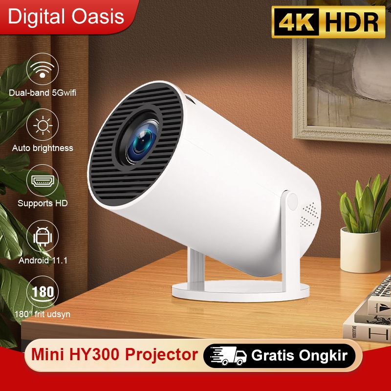 Jual Digital Oasis Proyektor HY300 4K Ultra HD, Android 12. Bluetooth 5 ...