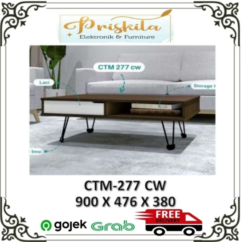 Jual CTM-277 CW / meja tamu minimalis / rak tv minimalis / meja sofa ...