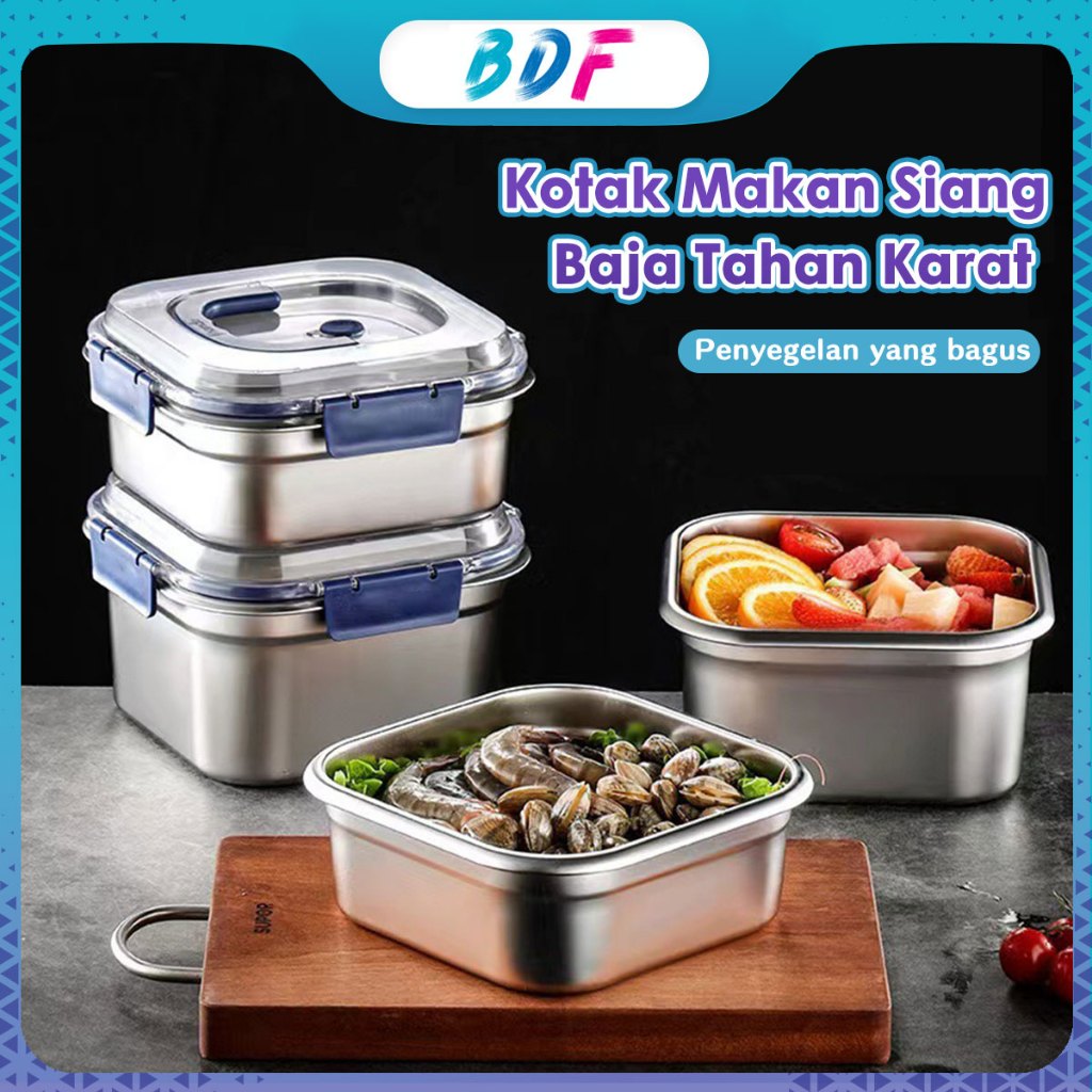 Jual 【COD】BDF 304 Kotak Makanan Stainless Steel Lunch Box/Wadah Makanan ...