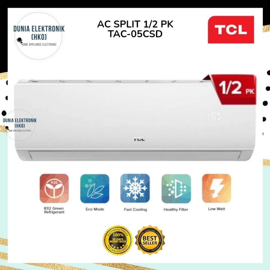 Jual AC TCL 1/2pk 05pk STANDARD LOW WATT 1/2 PK -TAC-05CSD/XA 05 CSD ...
