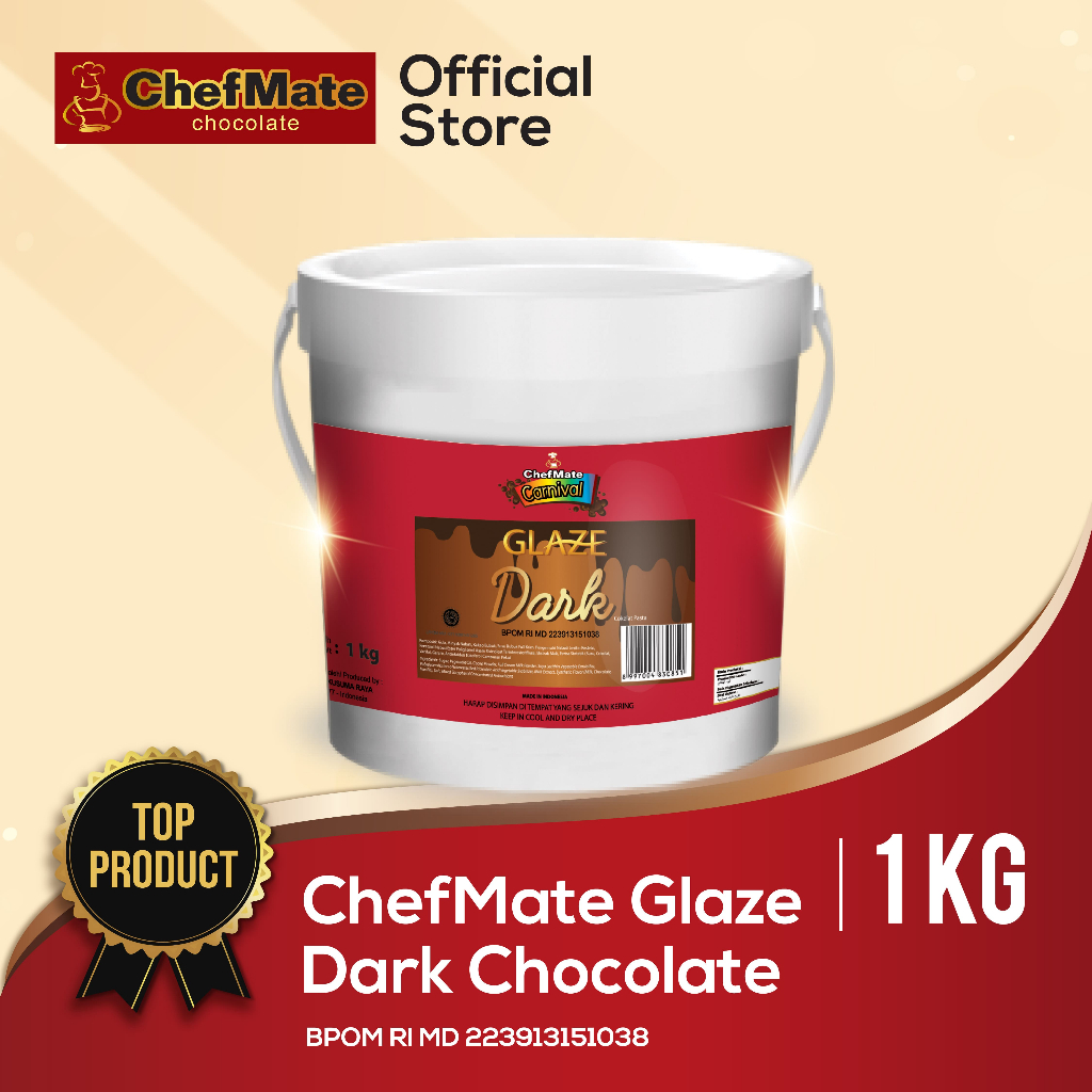 Jual CHEFMATE GLAZE DARK CHOCOLATE 1 KG READY STOCK | Shopee Indonesia