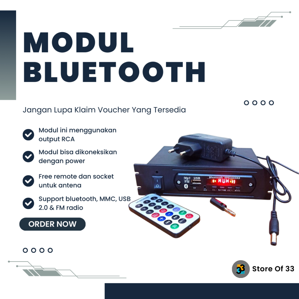 Jual Modul mp3 bluetooth rakitan out rca amplifier - Store Of 33 ...