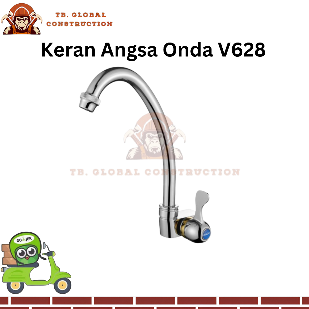 Jual Keran Angsa Tembok Onda V628 / Keran Bak Cuci Piring Onda Tembok V 628 | Shopee Indonesia