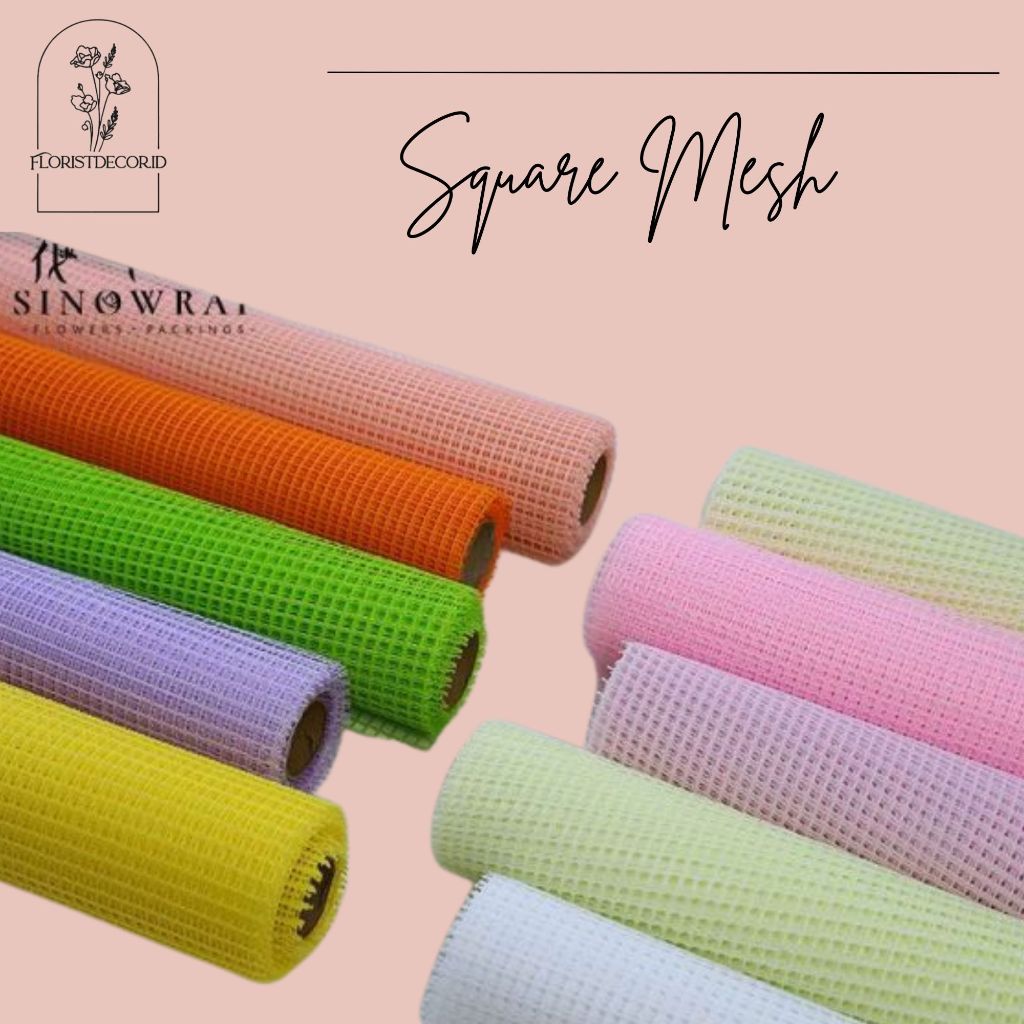 Jual TERMURAH FLOWER MESH KOREAN SQUARE NET Korean Jaring2 Net Roll ...