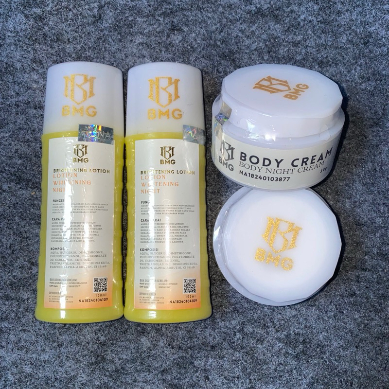 Jual (HOLOGRAM) PAKET BMG CEPAT PUTIH LOTION KUNING 2 DAN BODY CREAM 2 ...