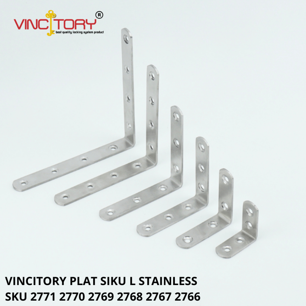 Jual Siku L Stainless Tebal 3mm Lemari Kabinet 90 Derajat VINCITORY ...