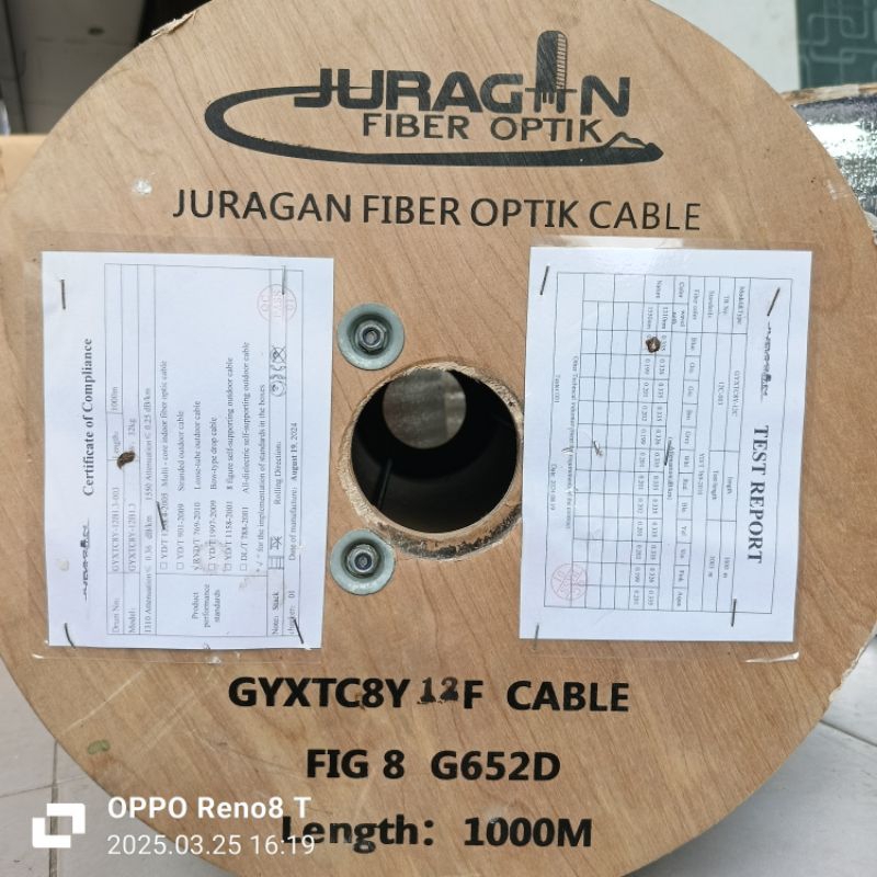 Jual kabel fig 8 12 core / kabel 12 core / KABEL FO 12 CORE FIG 8 ...