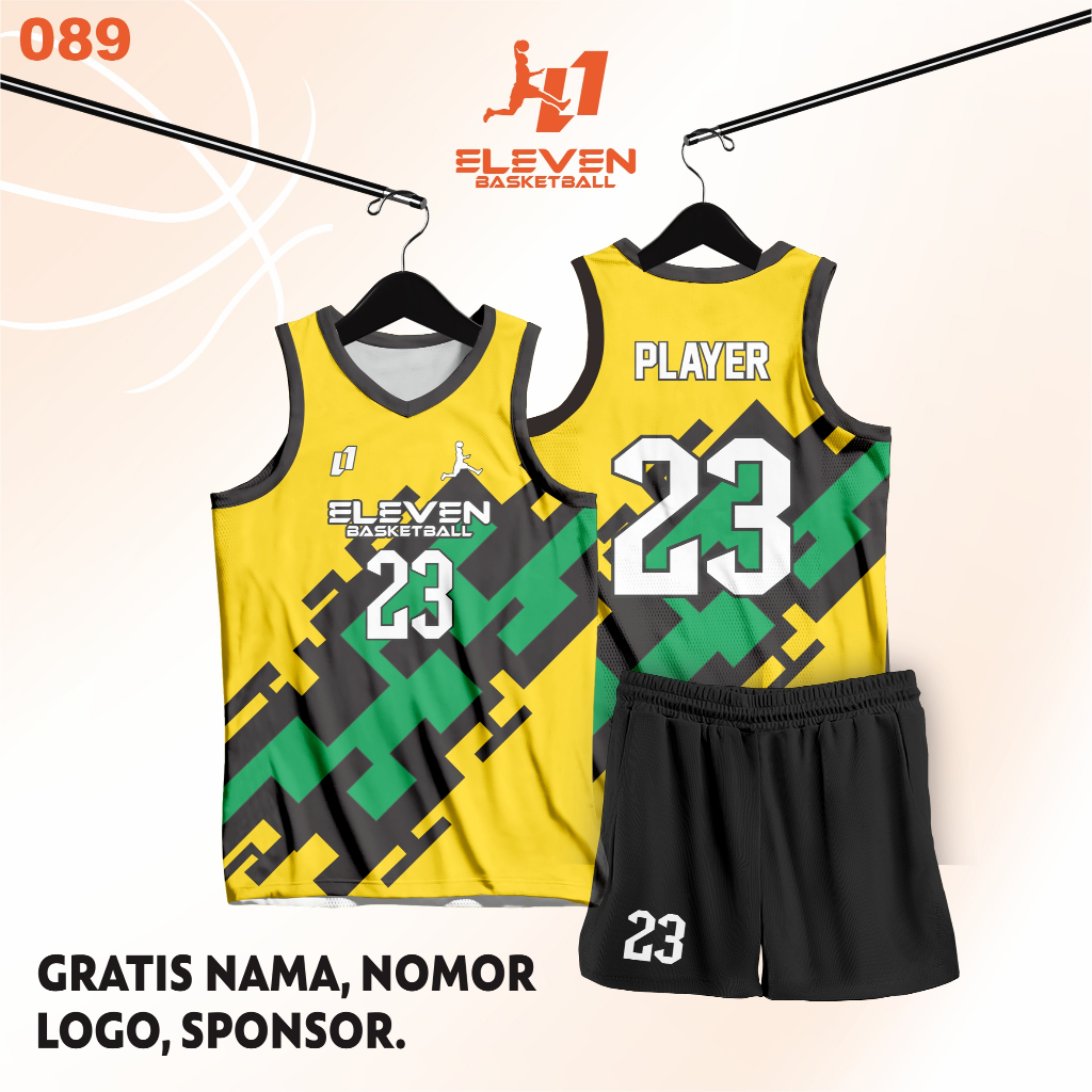 Jual ELEVEN BASKETBALL Baju Kaos Jersey Basket Printing Custom Nama ...