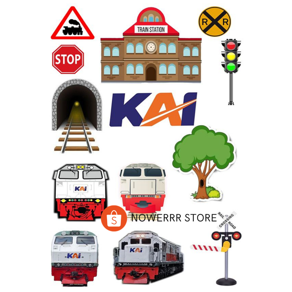 Jual KAI Stasiun/ Topper KERETA KAI Cake Custom Nama/Hiasan Kue Ultah ...