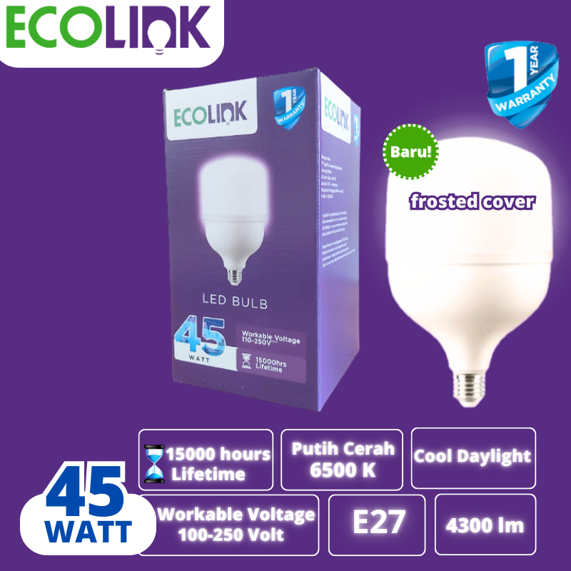 Jual Lampu Led Kapsul Ecolink 45 Watt T-Force True Force Kapsul Warna ...