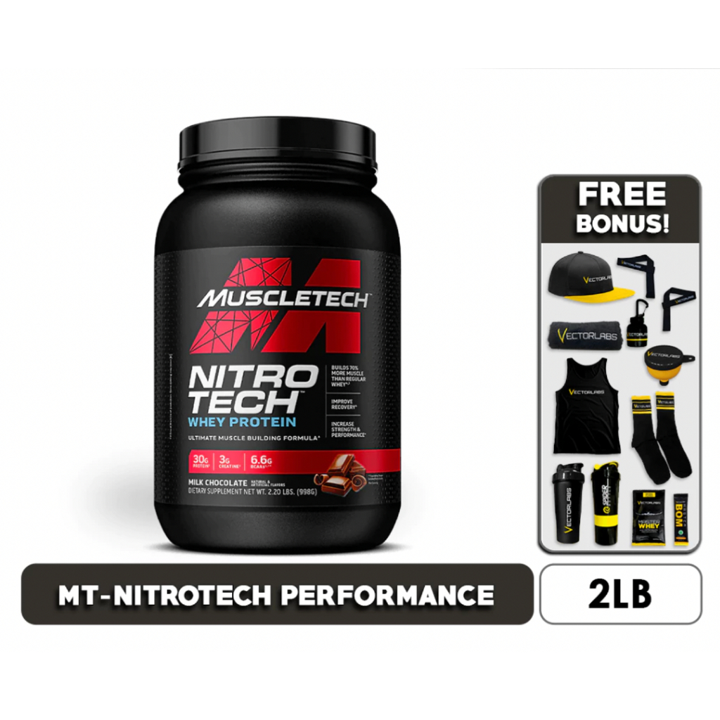 Jual MUSCLETECH NITROTECH PERFORMANCE WHEY PROTEIN 2 LB LBS - MUSCLE BUILDING FITNESS SUPPLEMENT ...