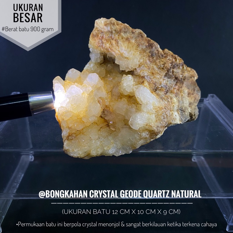 Jual Batu Crystal Geode Quartz Natural L90 atau Batu Kristal Quartz ...