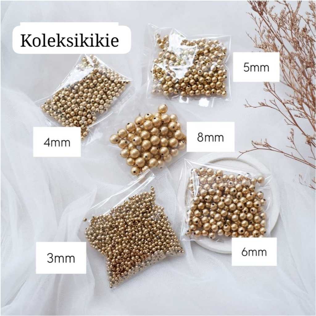 Jual Ornamen Parel Bulat Gold Ringan | Shopee Indonesia