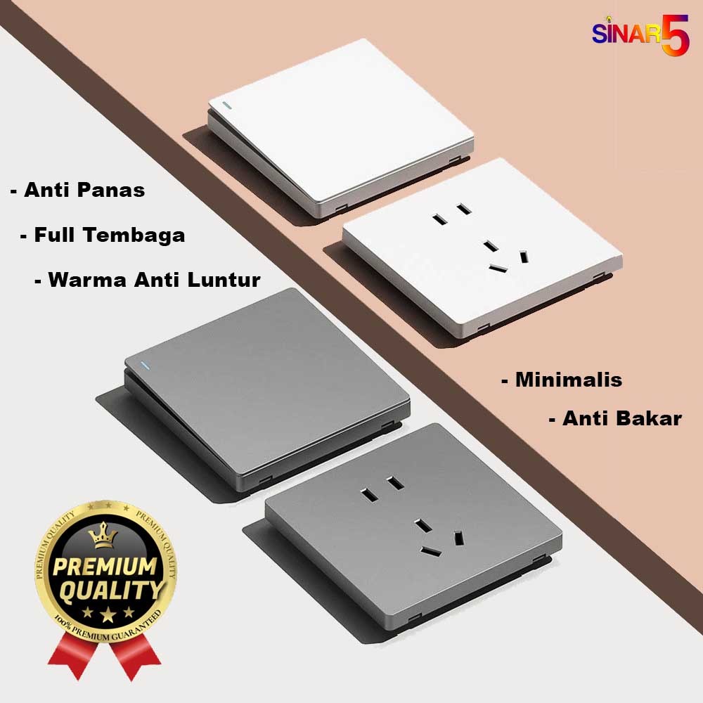 Jual MINIMALIS SAKLAR cetekan Listrik Stop Kontak Lampu indicator ...