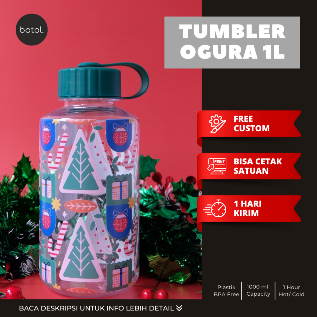Jual Botol by DOT Botol Minum Plastik Sport / Ogura Tumbler 1 Liter ...