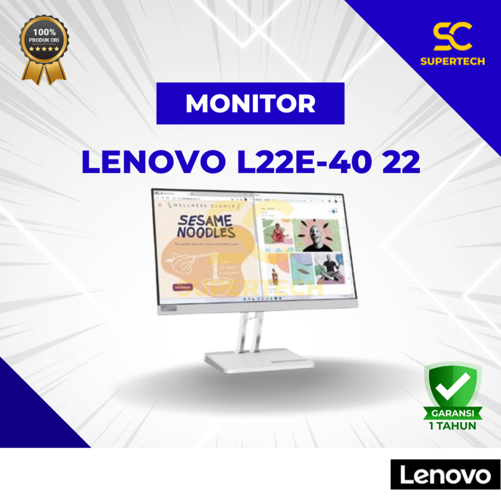 Jual LED Monitor Lenovo L22E-40 22 inch HDMI FullHD | Shopee Indonesia