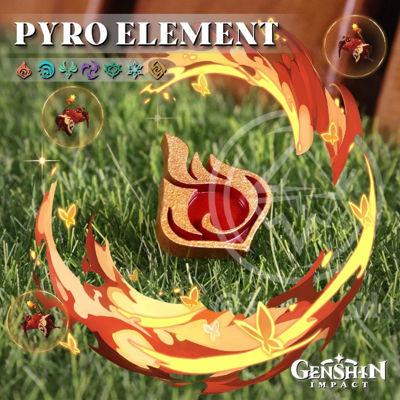 Jual Genshin artisan keycaps pyro element genshin impact keycaps for ...