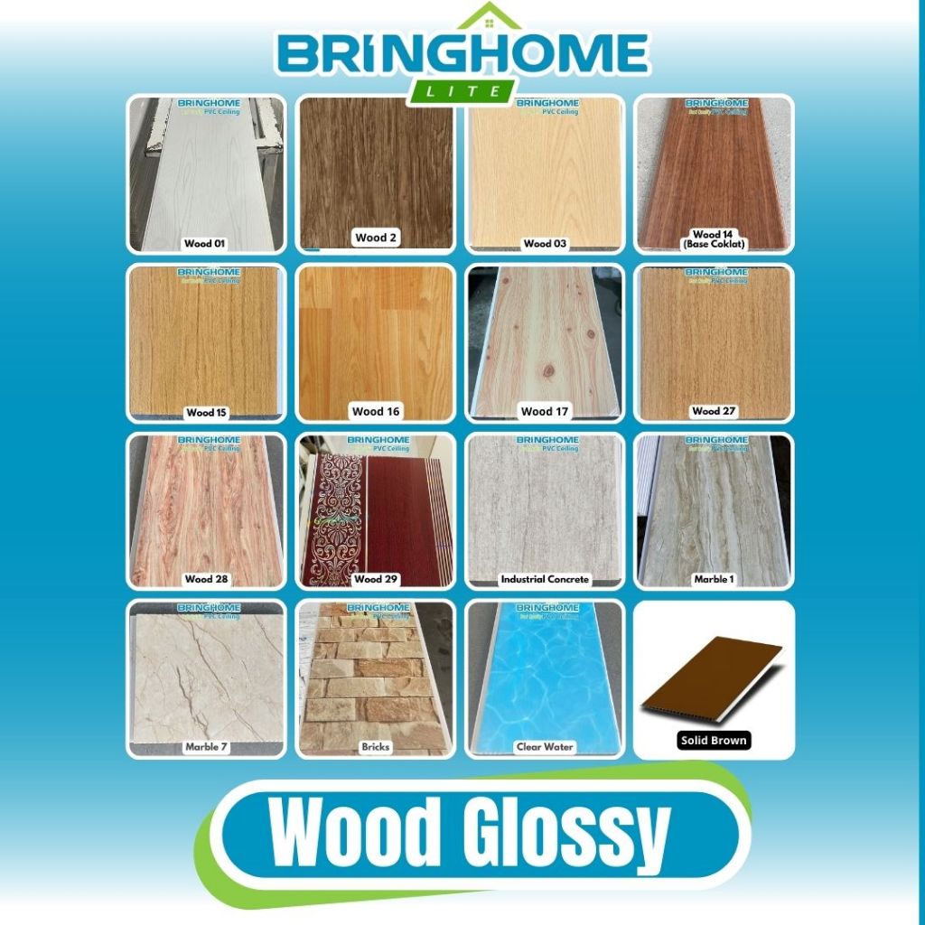 Jual Plafon PVC BRINGHOME LITE (1 Lembar) Panjang 1/2/3 Meter | Plavon ...