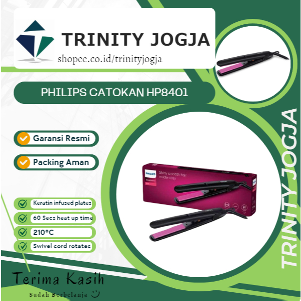 Jual Philips Catok HP8401 Hair Straightener Catokan Rambut Keramik ...