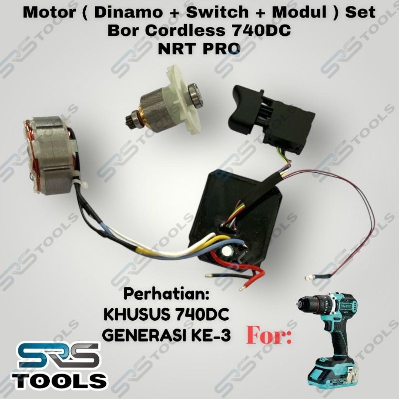 Jual 1 Set Dinamo Motor + Modul Panel + Switch Saklar Bor Cordless ...