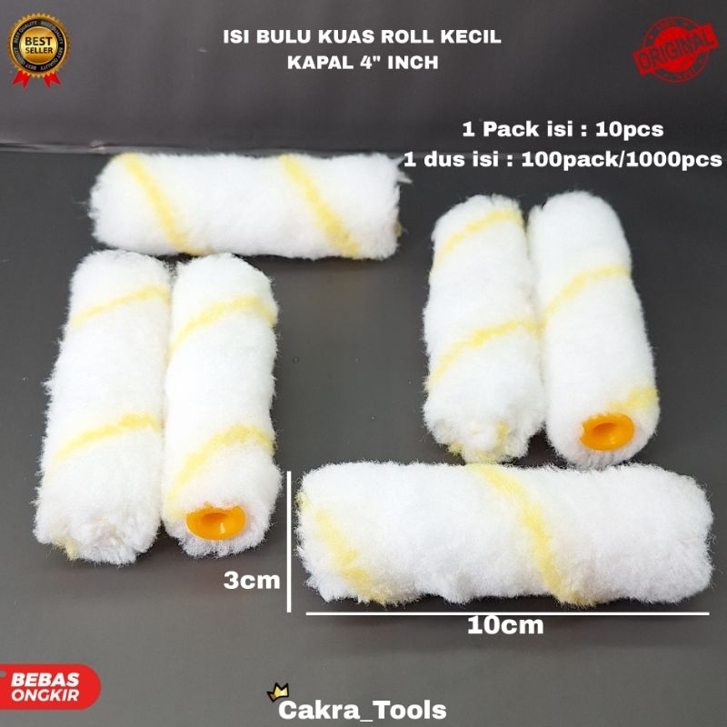 Jual Isi Bulu Kuas Roll Kecil Kapal Refill Roller Cat Tembok 4 ...