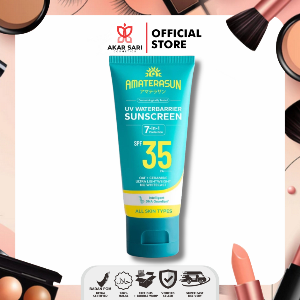 Jual AMATERASUN [REAL SPF CERTIFIED] UV WATER BARRIER SPF 35 PA++++ - HALAL CERTFIED & WUDHU ...