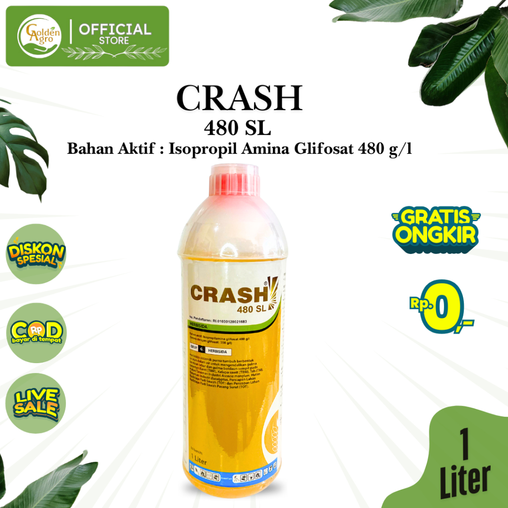 Jual HERBISIDA CRASH 480SL SL 1LT LT LITER | Shopee Indonesia