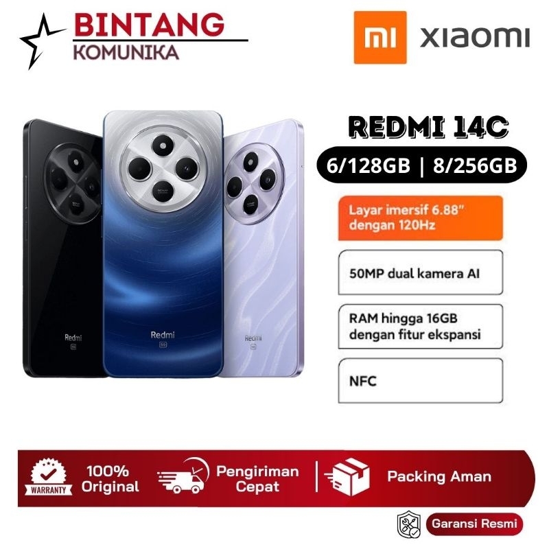 Jual Terbaru Xiaomi Redmi 14C Ram 6/128 | Ram 8/256 50MP 120Hz Garansi ...