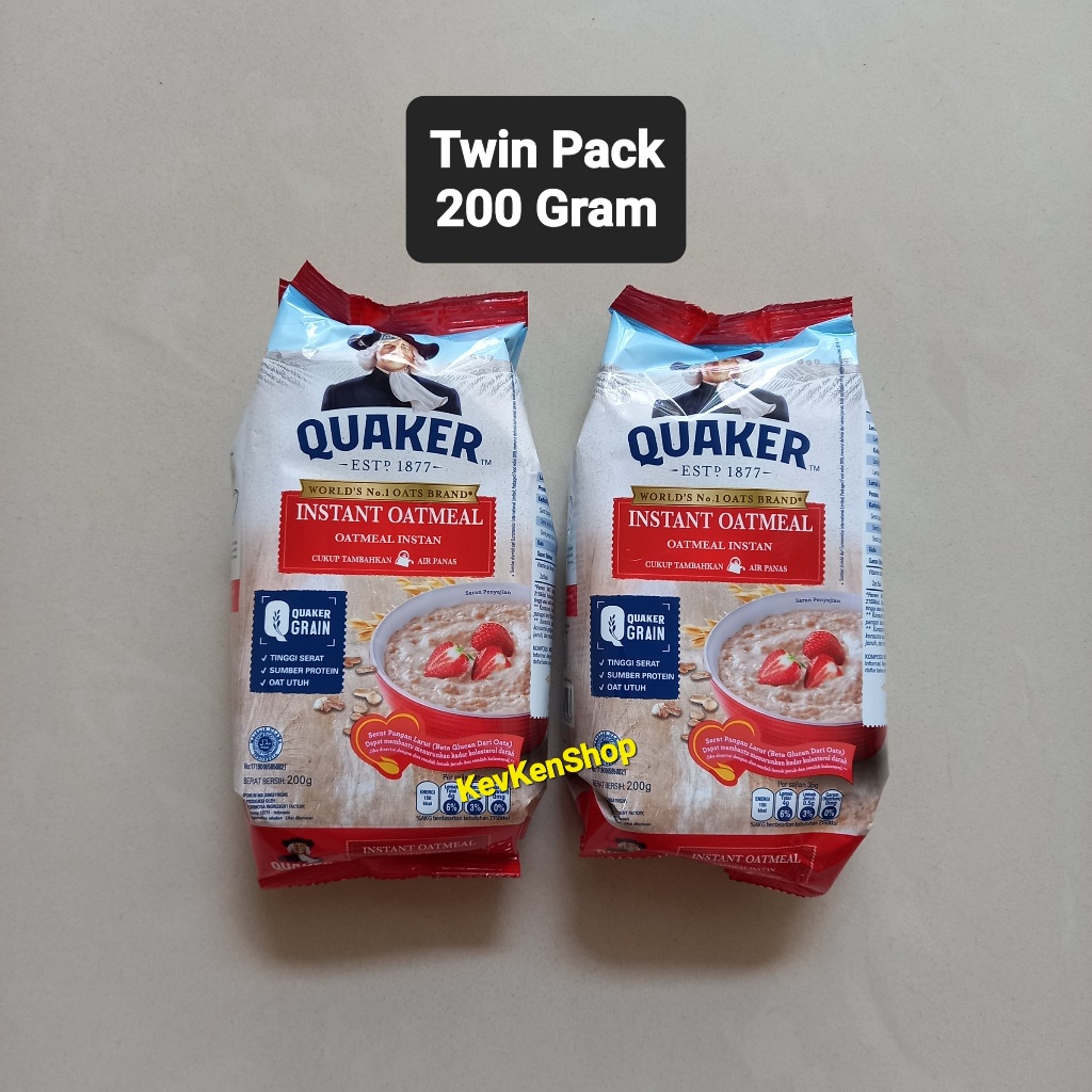 Jual Quaker Oat Instant Oatmeal Sereal 200gram Exp SEPTEMBER 2026 Merah ...