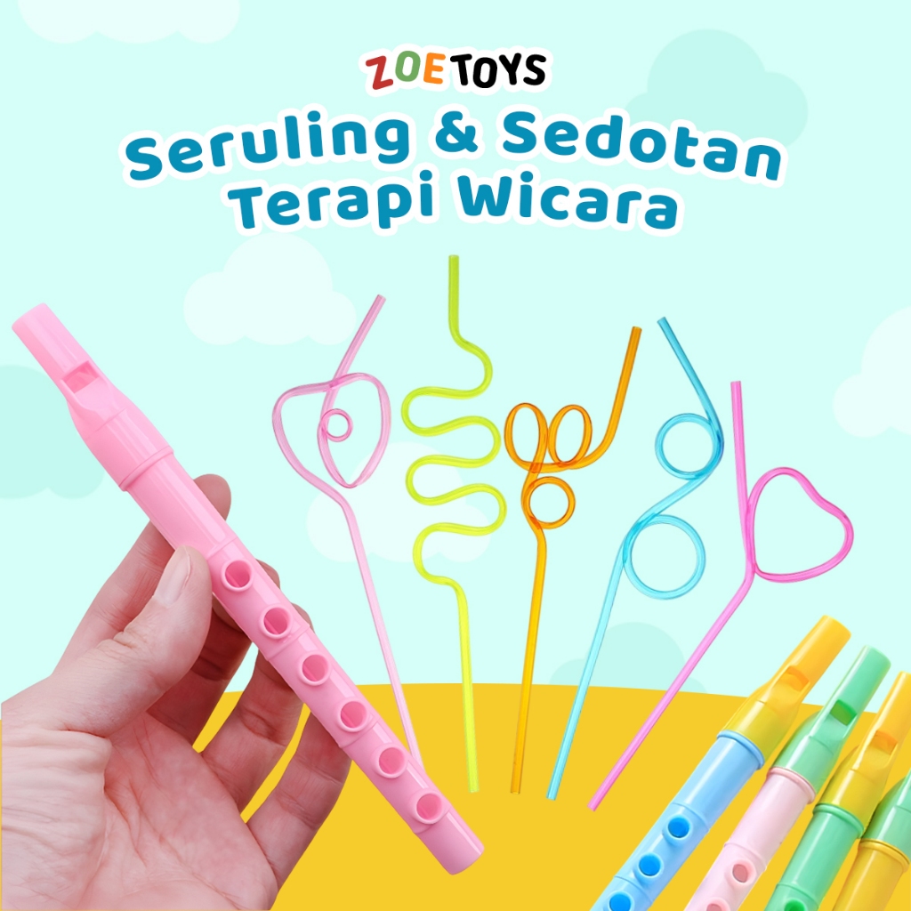Jual Zoetoys Seruling & Sedotan Terapi Wicara | Pluit Tiup Spiral Ulir ...