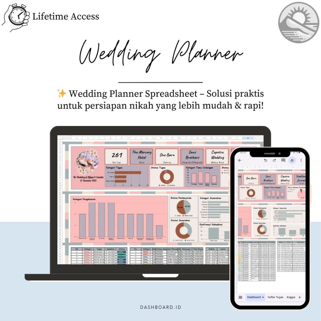Jual Otomatis – Wedding Planner Spreadsheet - Persiapan Rencana Nikah ...