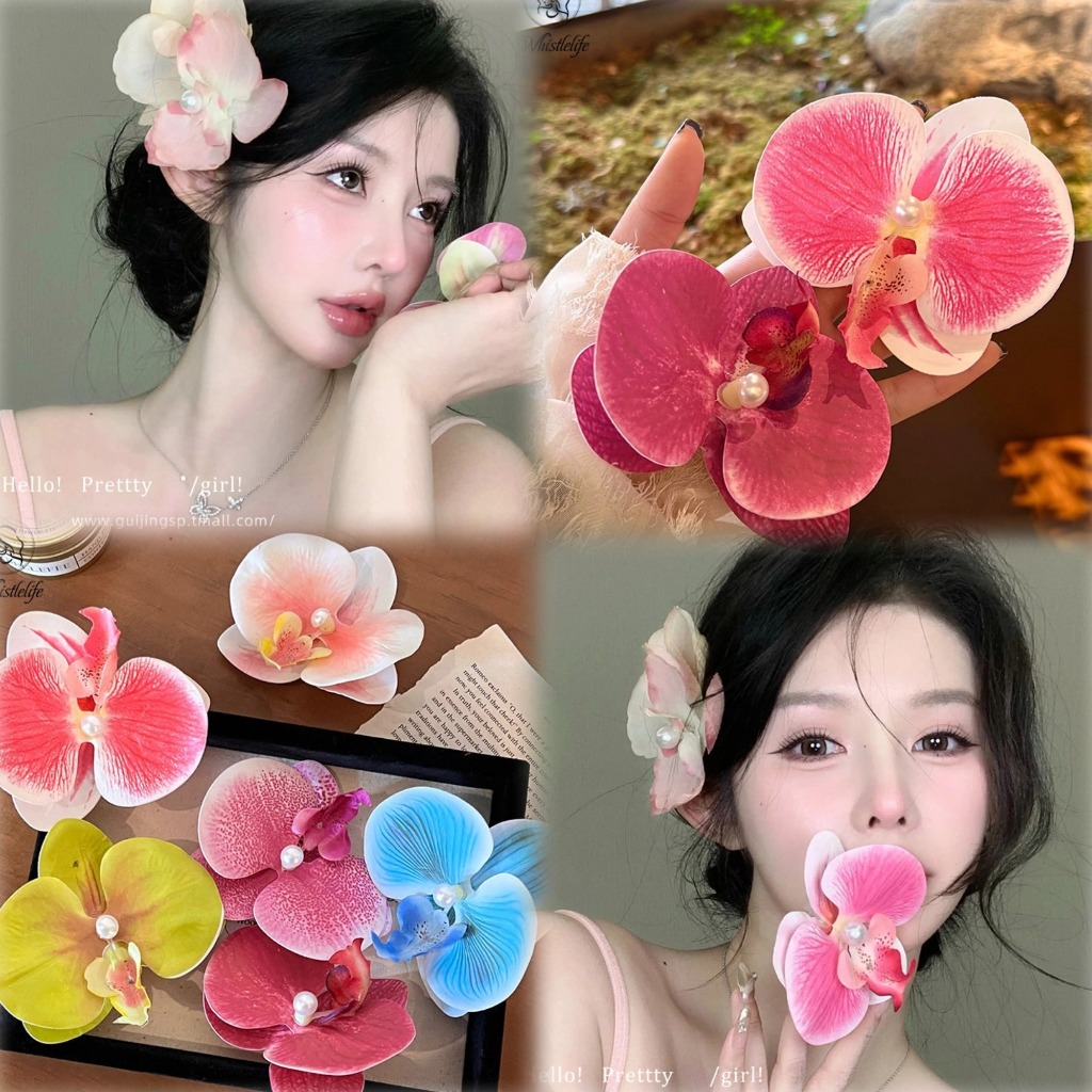 Jual COD Orchid Hair Clip Jepit Bunga Anggrek Kupu-kupu Aesthetic Korea ...
