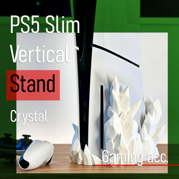 Jual PS5 Slim Base Vertical Stand CRYSTAL Dock Playstation Bracket ...