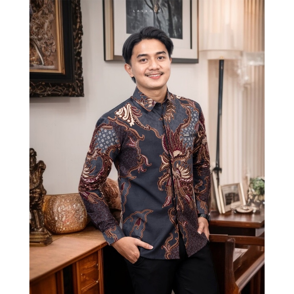 Jual Laskala Batik Premium Bena Kemeja Batik Pria Slimfit Lengan ...